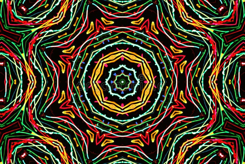 Bright Abstract Colorful Luminous Pattern Stock Illustration ...