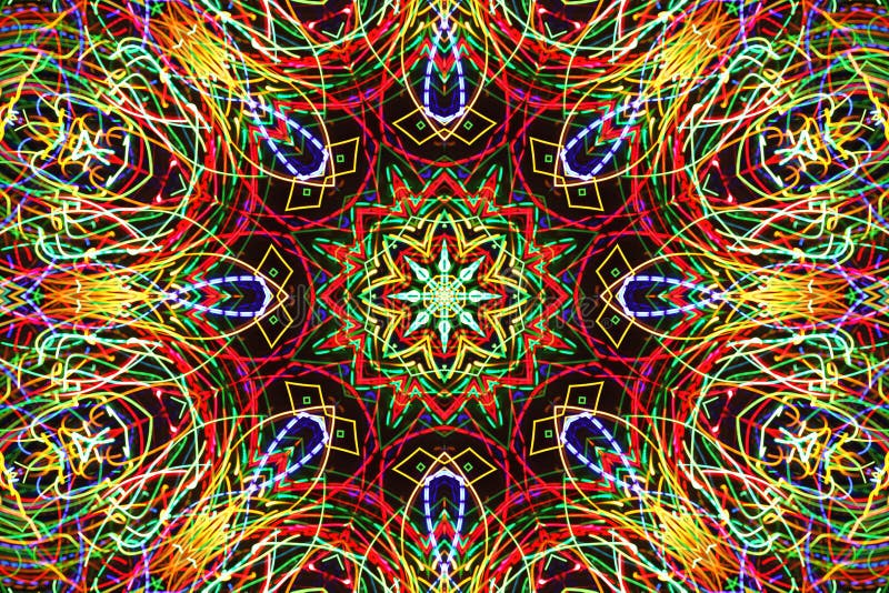 Bright Abstract Colorful Luminous Pattern Stock Illustration ...