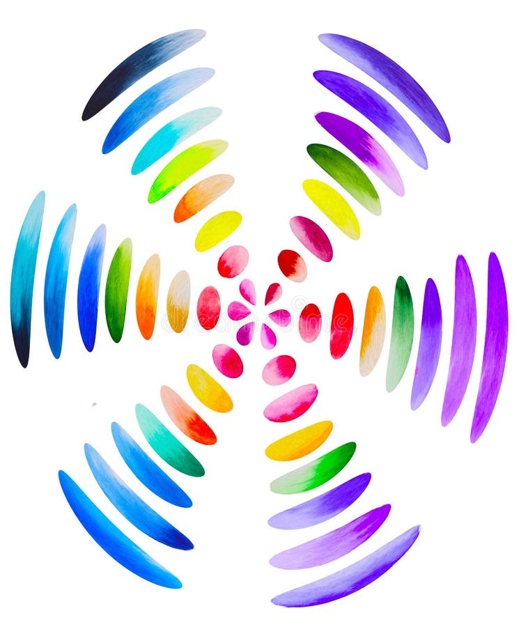 Colorful Object Rainbow Colors in Beautiful Style on White Background ...