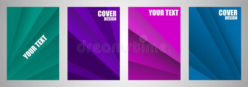 Bright Abstract Covers Set. Striples with Overlay Stock Vector ...