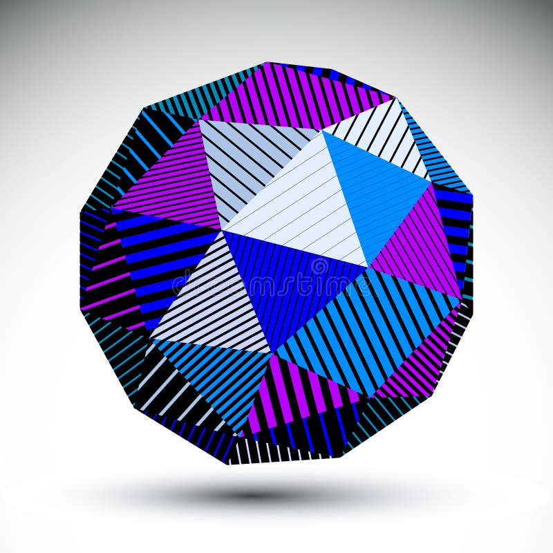 Bright Abstract 3D Rounded Vector Contrast Figure Constructed Fr Stock ...