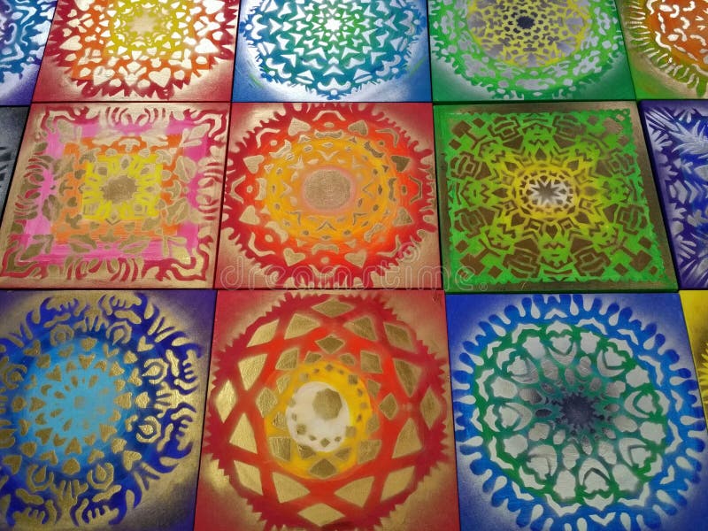 Bright Abstract Drawings, Bright Colors Stock Image - Image of ...