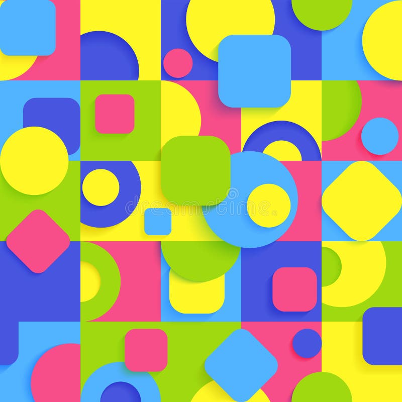 Bright Abstract Geometric Pattern in Seamless Background with Modern ...