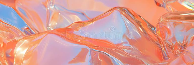 Bright Abstract Ice Formations with Reflective Surfaces Create Striking ...