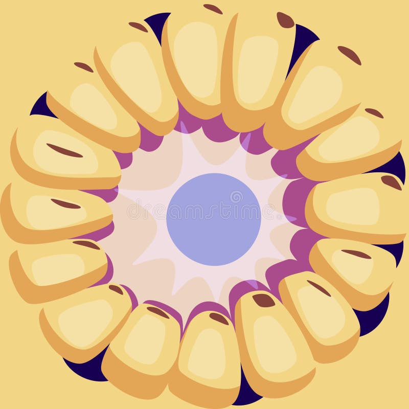 Bright Abstract Illustration of Corn in Section. Collage and Modern ...