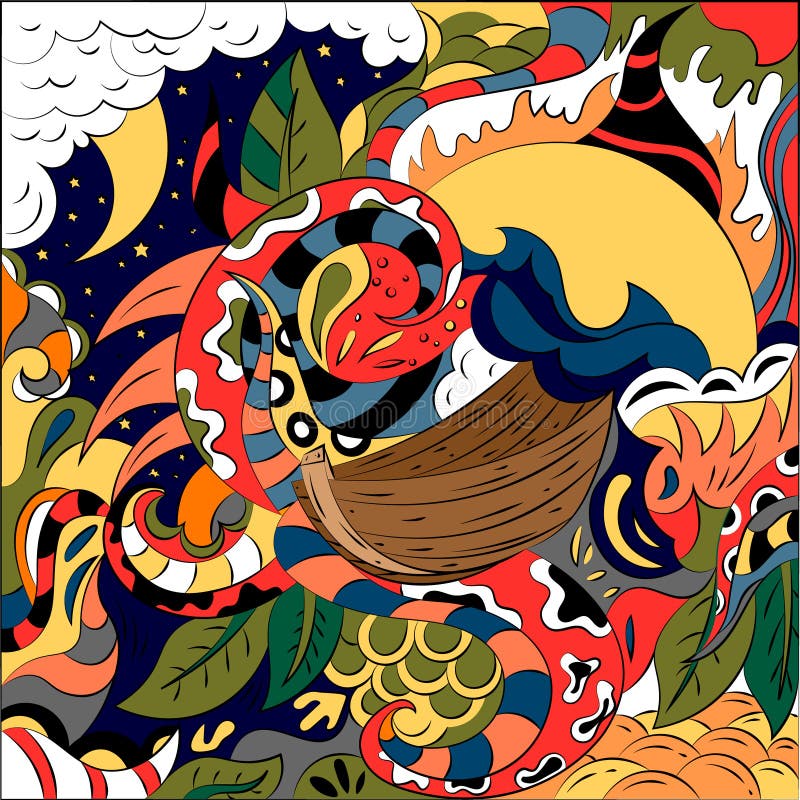 Bright Abstract Illustration on a Free Theme. Surreal Fantasy Vector ...