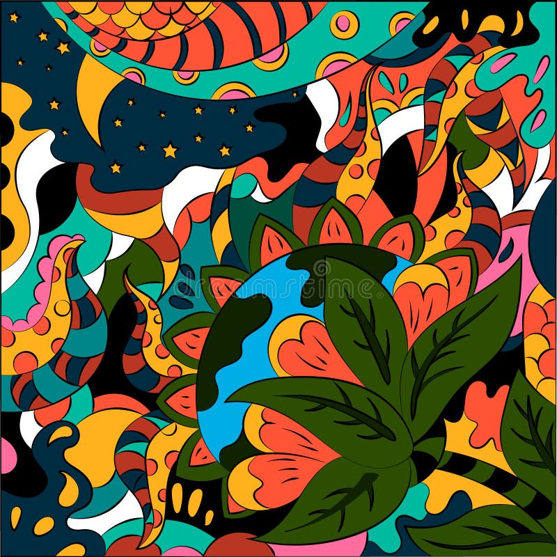 Bright Abstract Illustration on a Free Theme. Surreal Fantasy Vector ...
