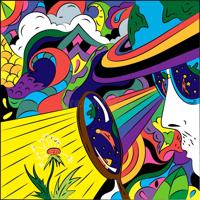 Bright Abstract Illustration on a Free Theme. Surreal Fantasy Vector ...