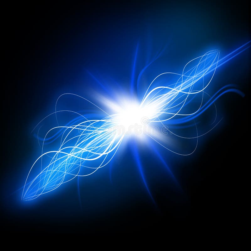 Bright Abstract Light Shape Fractal Effect, Shining Flare with Glowing ...