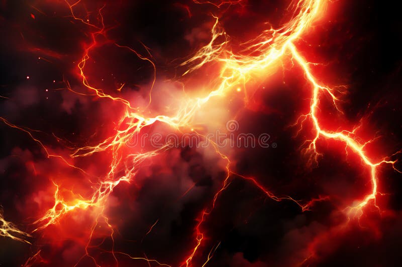 Bright Abstract Lightning in the Sky. Colorful Flash of Explosion in ...