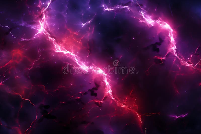 Bright Abstract Lightning in the Sky. Colorful Flash of Explosion in ...