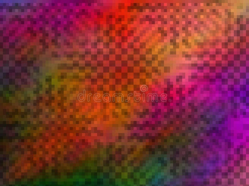 Bright Abstract Multicolor Pixeled Background Stock Illustration ...