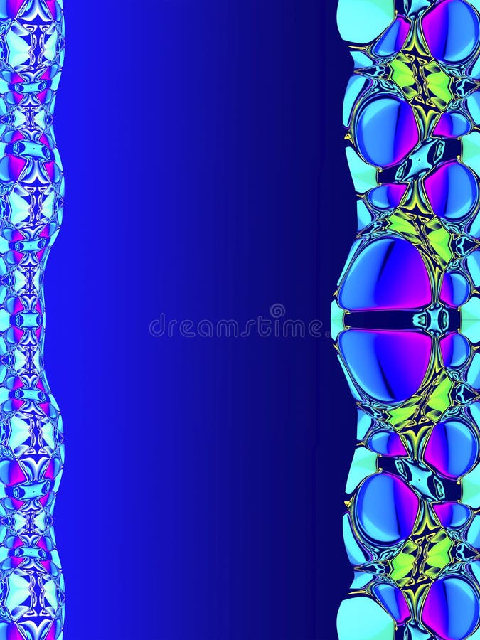 Bright Abstract Ornamental Frame on Blue Background, Vertical,place for ...