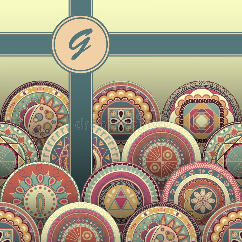 Bright Abstract Pattern with Circles. Original Design Stock Vector ...