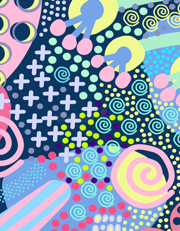 Artistic Header with Flowers and Leaves. Graphic Design. Hand Drawn ...