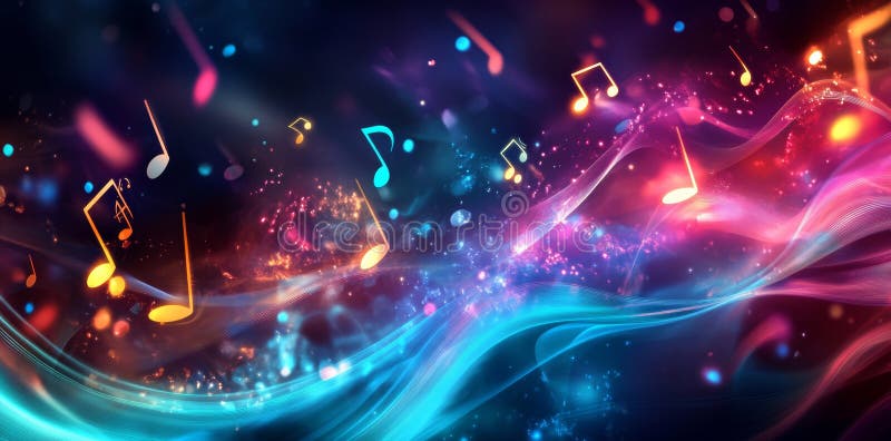 Bright Abstract Portrayal of Sound Waves and Music Stock Photo - Image ...