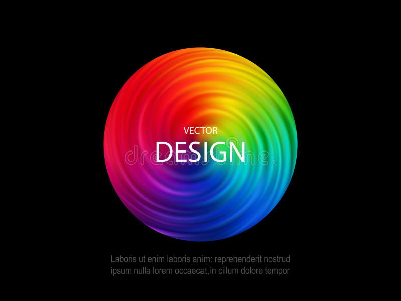 Bright Abstract Poster Design. Rainbow Circular Vortex, Modern Design ...
