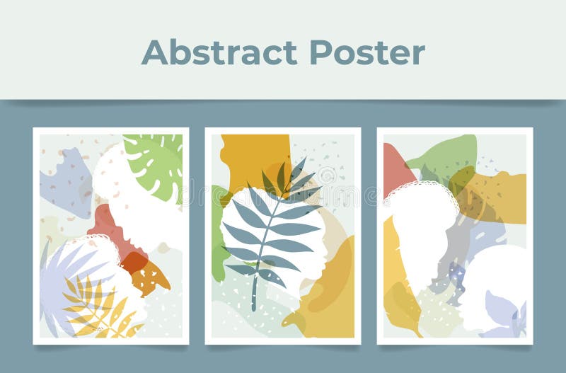 Bright Abstract Posters, Wallpapers, Covers, Cards Set Vector ...