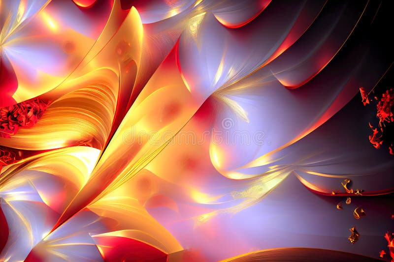 Bright Abstract Red Gold Background. Generative AI Stock Illustration ...