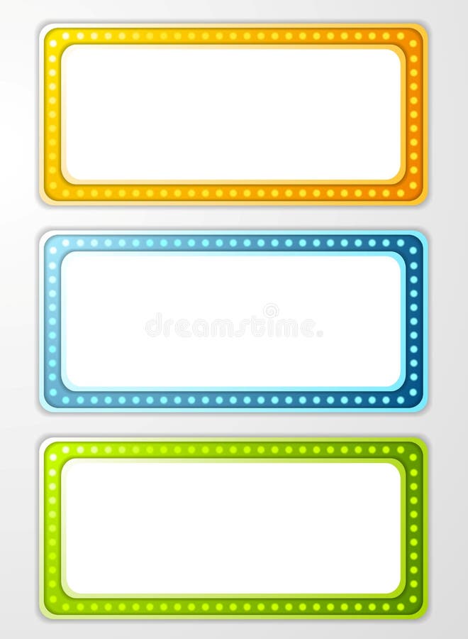 Bright Abstract Retro Light Banners Stock Vector - Illustration of blue ...