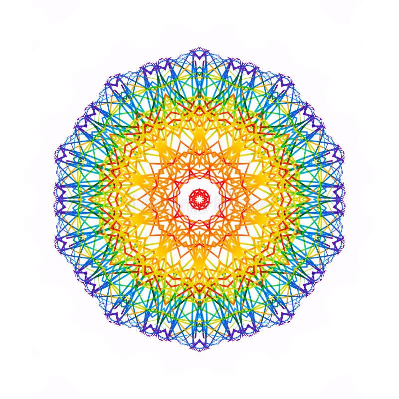 Bright Abstract Concentric Shape on White Background Stock Illustration ...