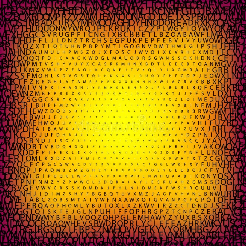 Bright Abstract Texture with Letters. Stock Vector - Illustration of ...