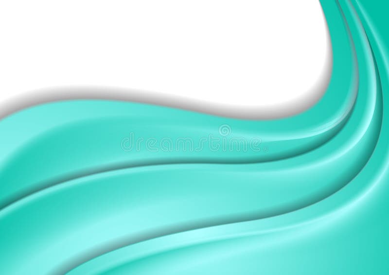 Bright Abstract Turquoise Waves Background Stock Vector - Illustration ...