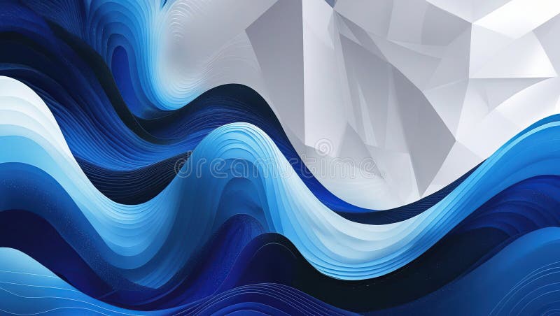 Bright Abstract Wave Background, with Transitions from White To Blue ...