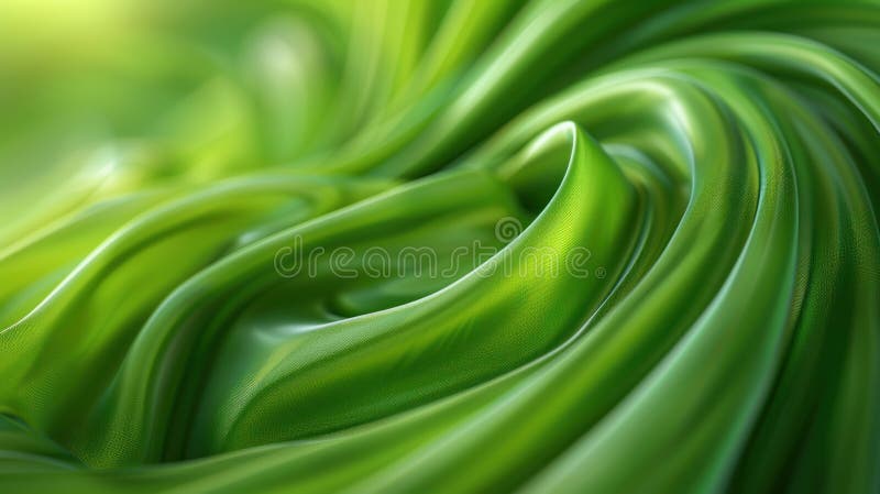 Bright Abstract Wavy Background. Light Green Twisted Voile Fabric Stock ...