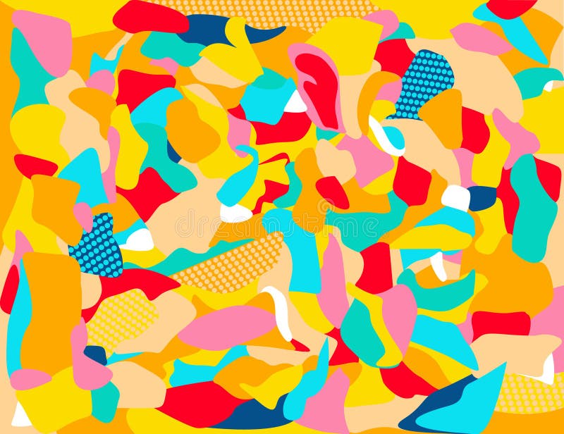 Bright Abstraction, Spots of Various Types in Bright Colors, Vector ...