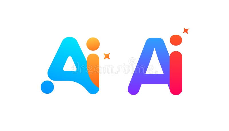 Bright AI Logo with Gradient Design, Symbolizing Intelligence and ...