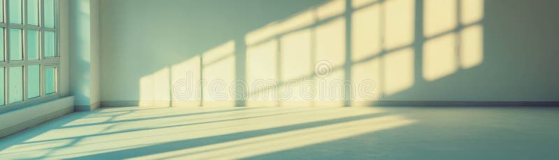 Bright and Airy Empty Room with Soft Ambient Light and White Plaster ...