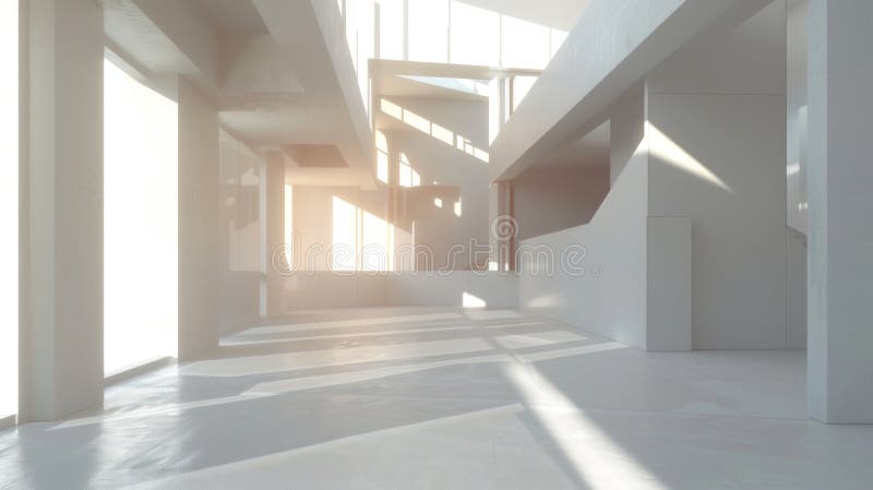 Bright and Airy Modern Interior Space with Open Layout and Natural ...