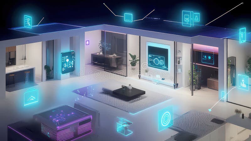 Bright and Airy Modern Living Space with Innovative Technology ...