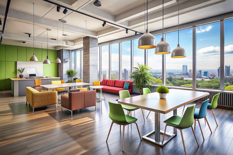 Bright and Airy Modern Office Break Room a LightFilled Oasis for ...