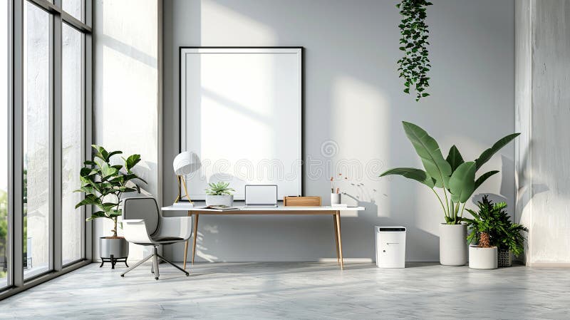 Modern Office Interior Design with Plants and Natural Light in a ...