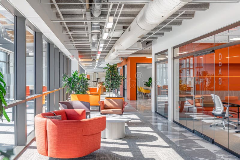 A Bright and Airy Open Office with Flexible Seating and Collaboration ...