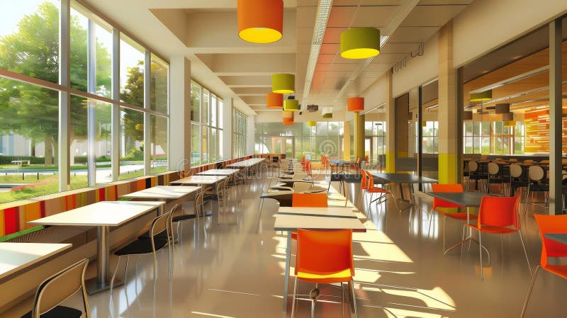 A Bright and Airy Student Lounge with Large Windows, Comfortable ...