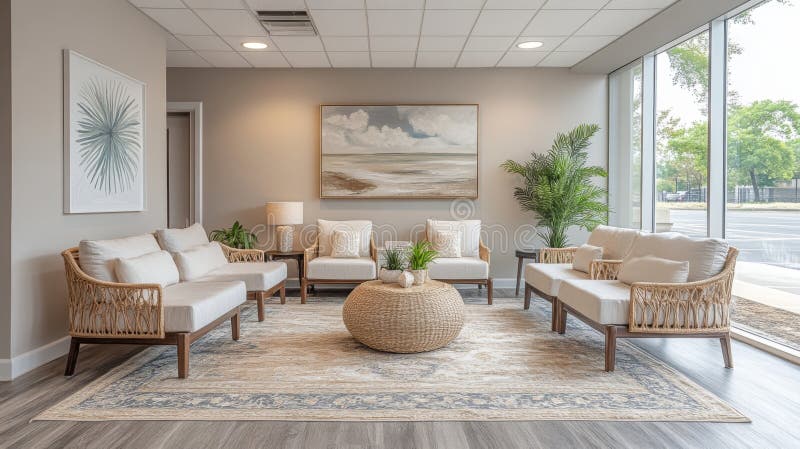 Bright and Airy Waiting Area Featuring Comfortable Seating and Calming ...