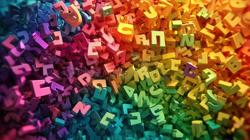 Rainbow 3d Alphabet Stock Photos - Free & Royalty-Free Stock Photos ...