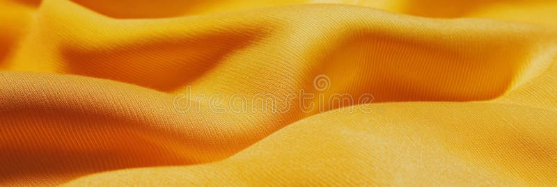 Bright Amber Cotton Fabric with Distinctive Twill Weave Features ...