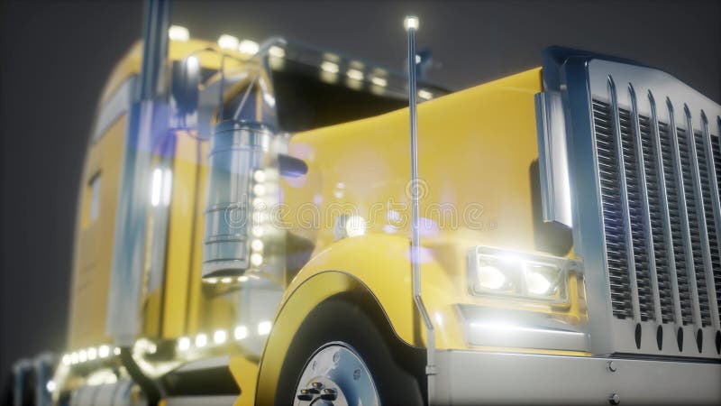 Bright American Lorry Track Stock Illustration - Illustration of ...