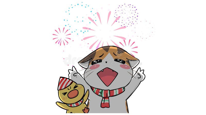 Bright Animated Fireworks Celebration on White Background Stock Video ...