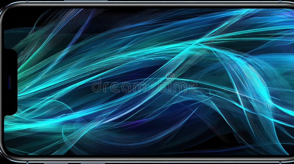 Bright Animated Wallpaper Featuring Flowing Neon Lines Creates a ...