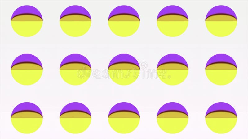 Bright Animation. Motion.Multicolored Small Balls Changing Color and ...