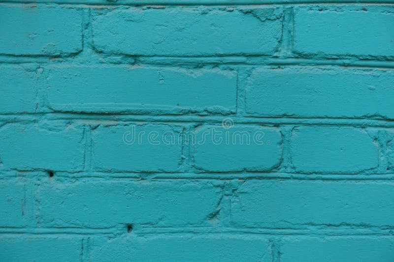 Bright Aqua Blue Brick Wall Texture Stock Image - Image of texture ...