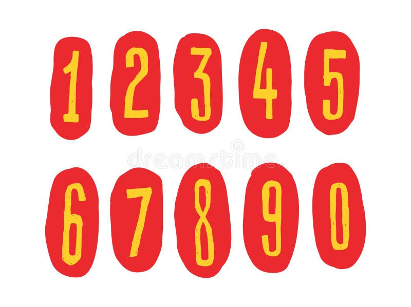 Bright Arabic Numerals. Vector. Linear, Contour Figures. Isometry, 3D ...