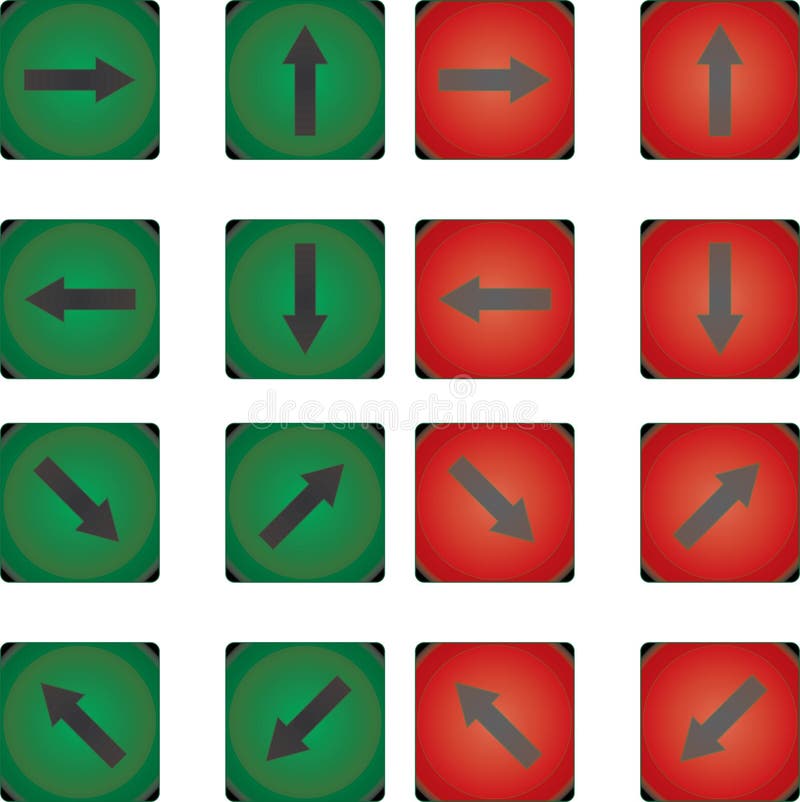 Bright arrow buttons stock vector. Illustration of next - 196426472