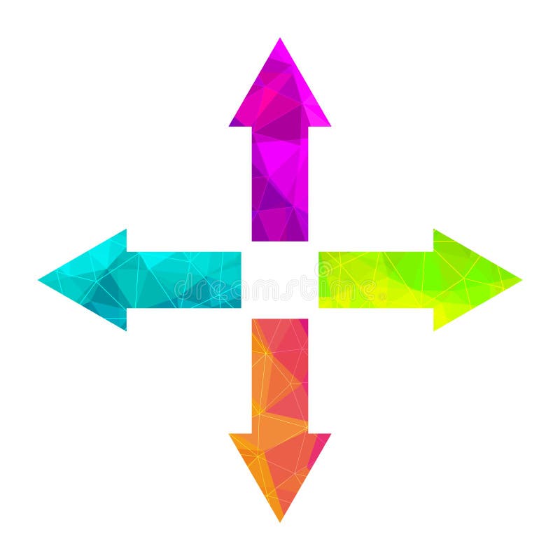 Bright arrow icon set stock vector. Illustration of motion - 50436766