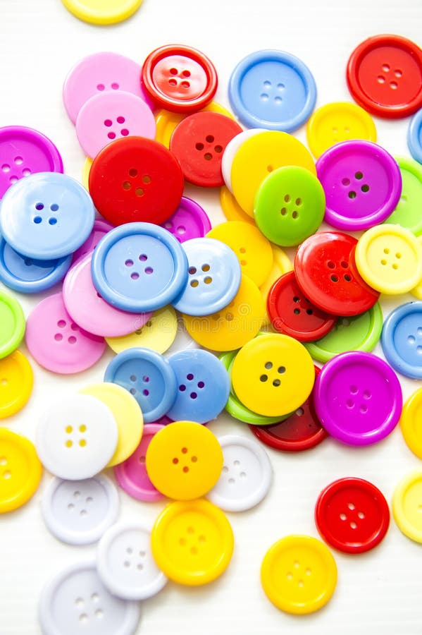 Assorted Buttons Background with Copyspace Stock Photo - Image of ...